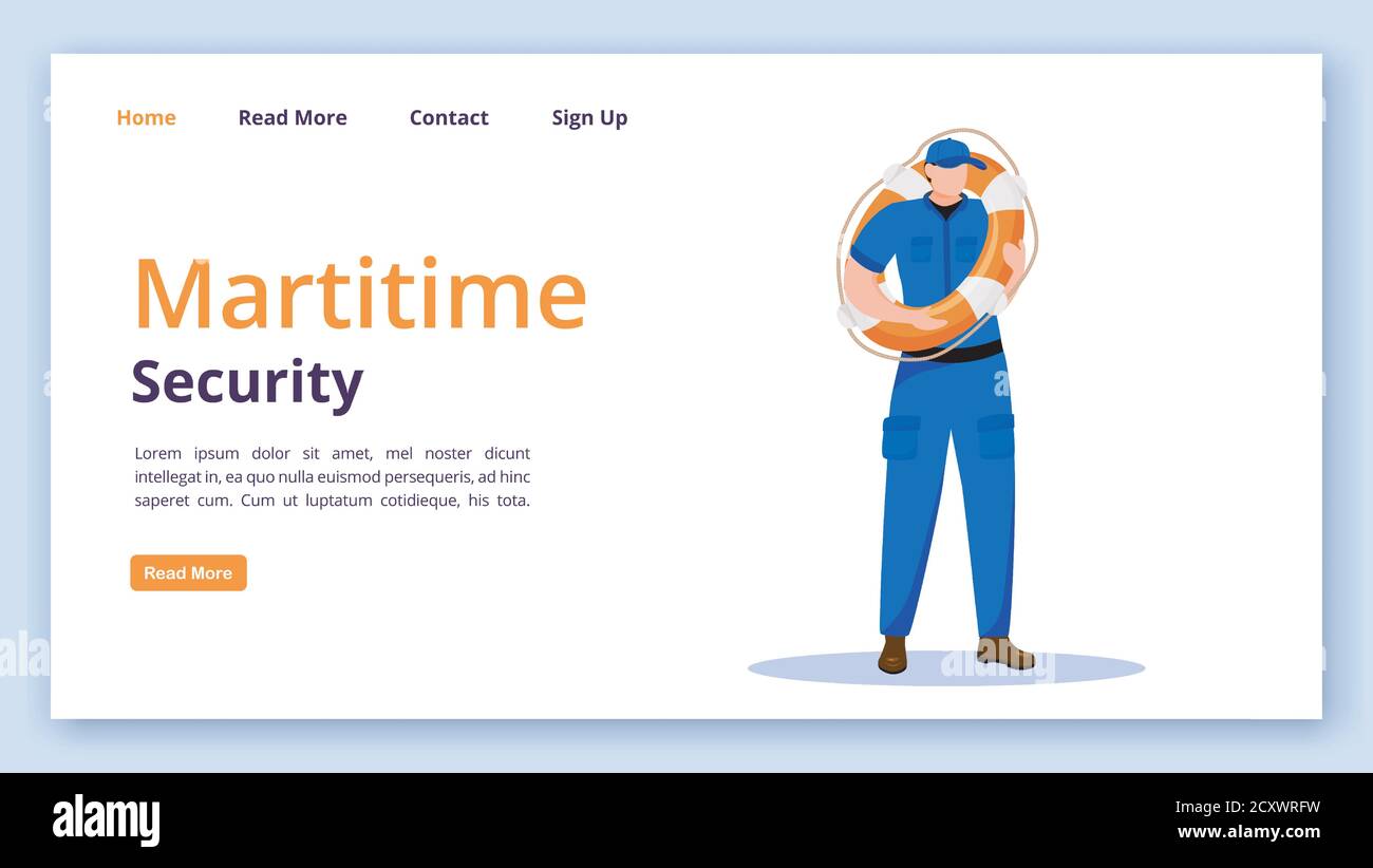 Maritime security landing page vector template Stock Vector Image & Art ... Maritime security landing page vector template Stock Vector Image & Art ...