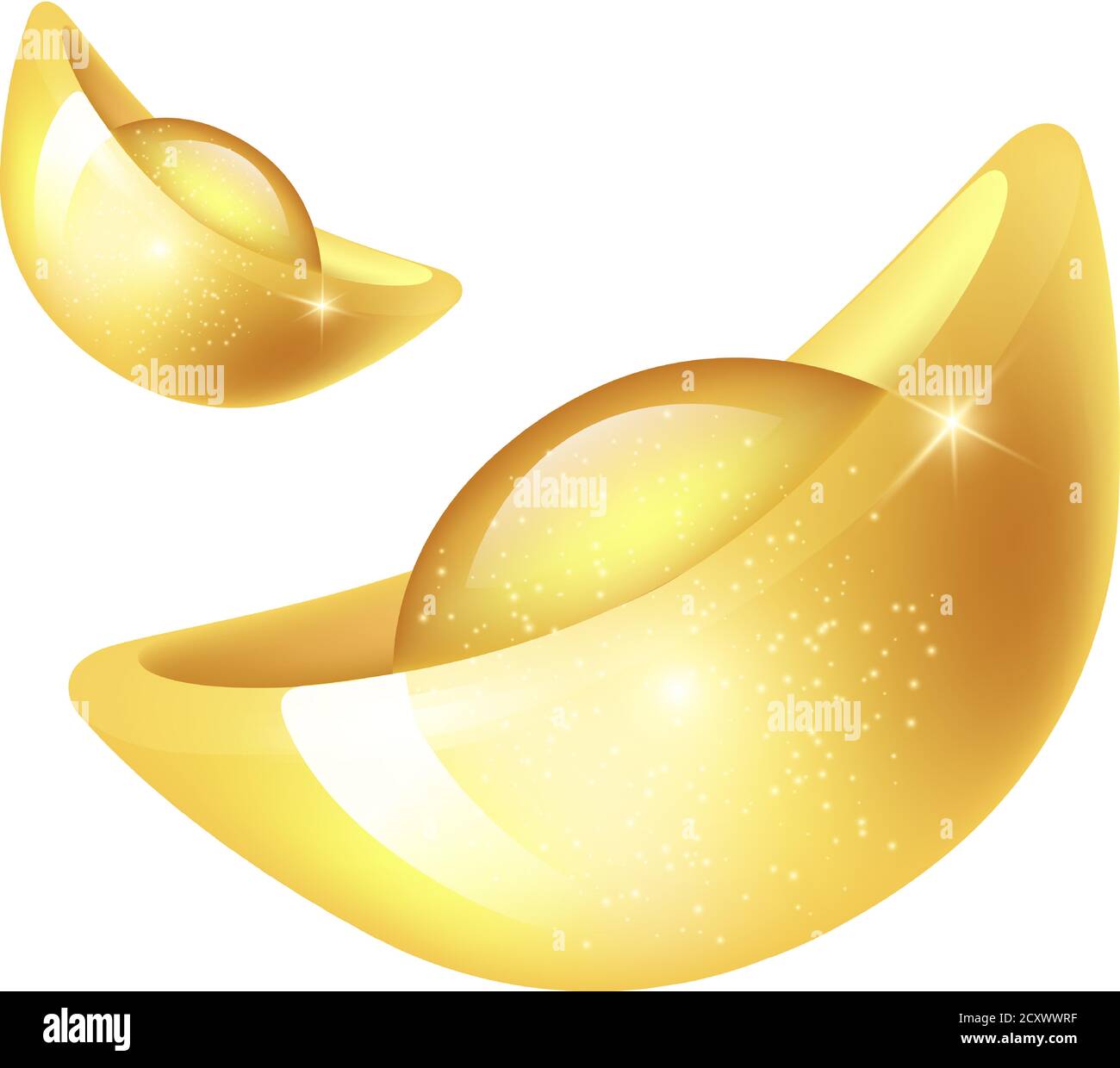 Gold ingot cartoon vector illustration Stock Vector Image & Art - Alamy