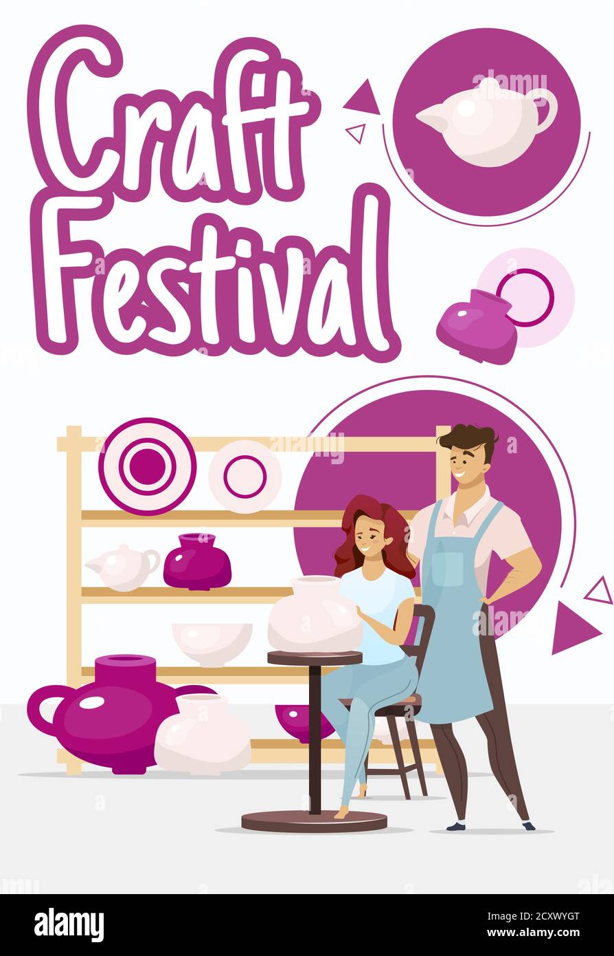 Craft festival poster vector template Stock Vector Image & Art - Alamy