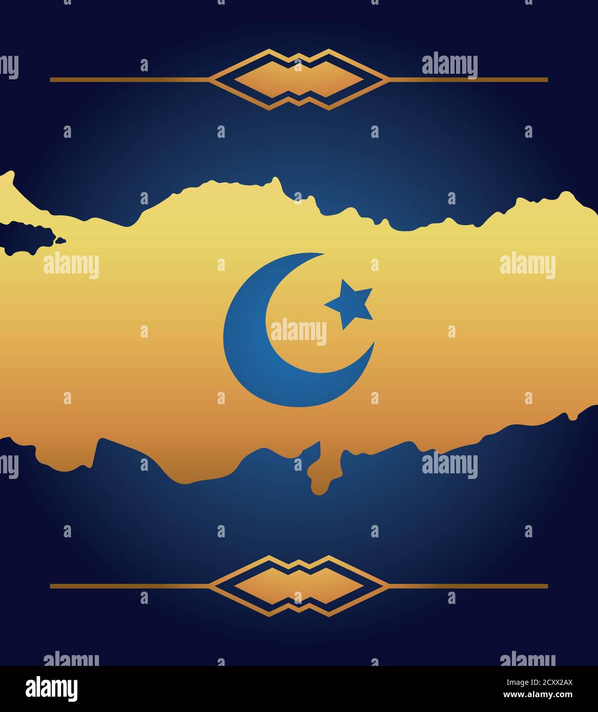 Turkey gold map Stock Vector Images - Alamy