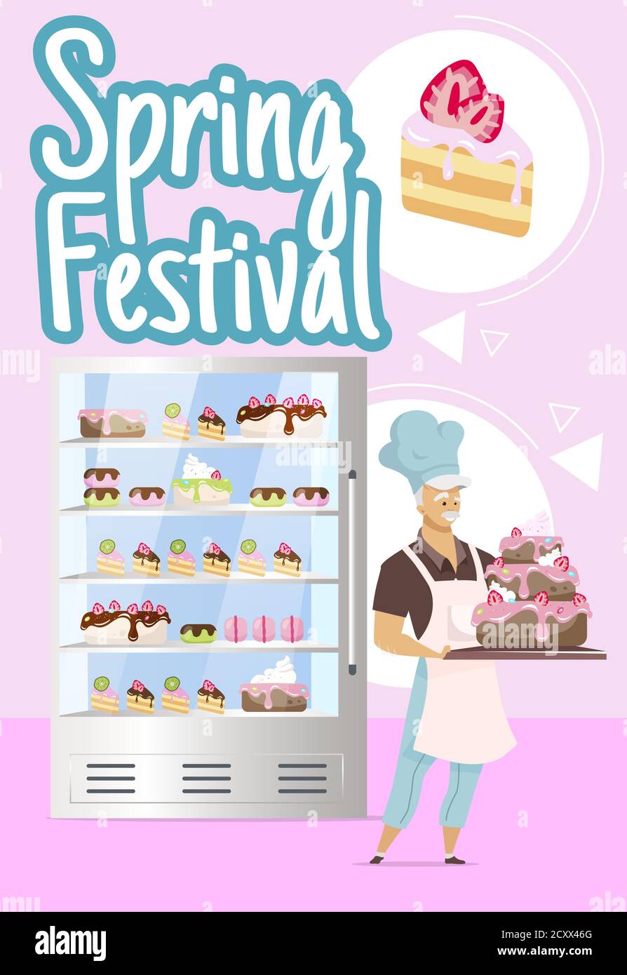 Spring festival poster vector template Stock Vector Image & Art - Alamy