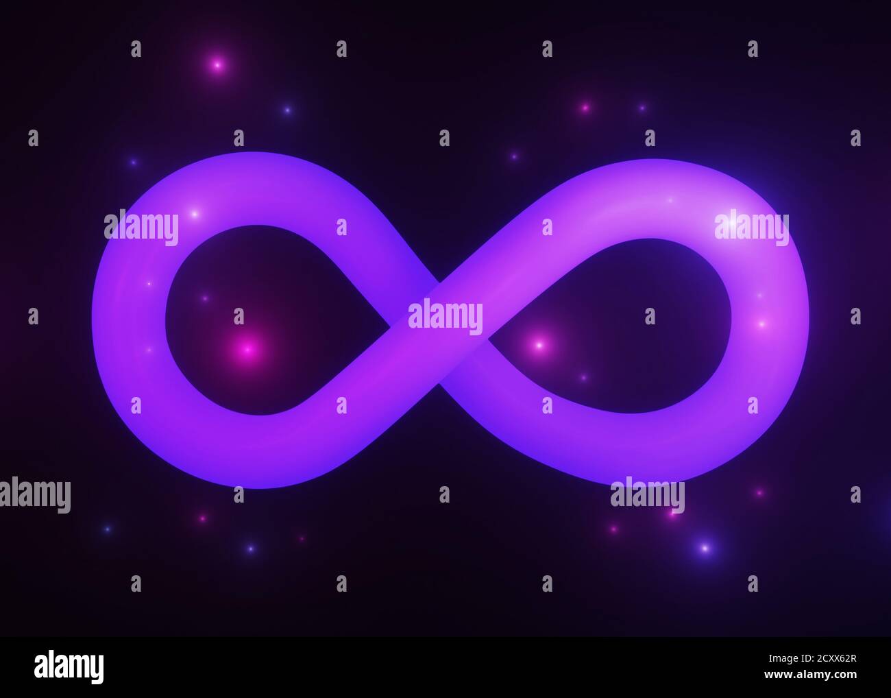 Cosmic Infinity sign or symbol, 3d illustration Stock Photo - Alamy