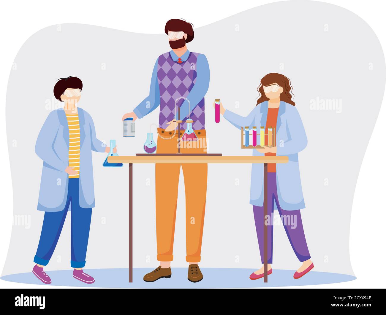 Science lesson flat vector illustration Stock Vector Image & Art - Alamy