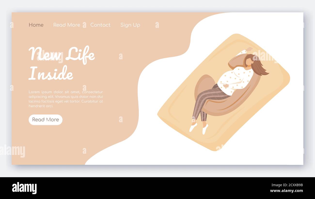 New life inside landing page vector template Stock Vector Image & Art ...