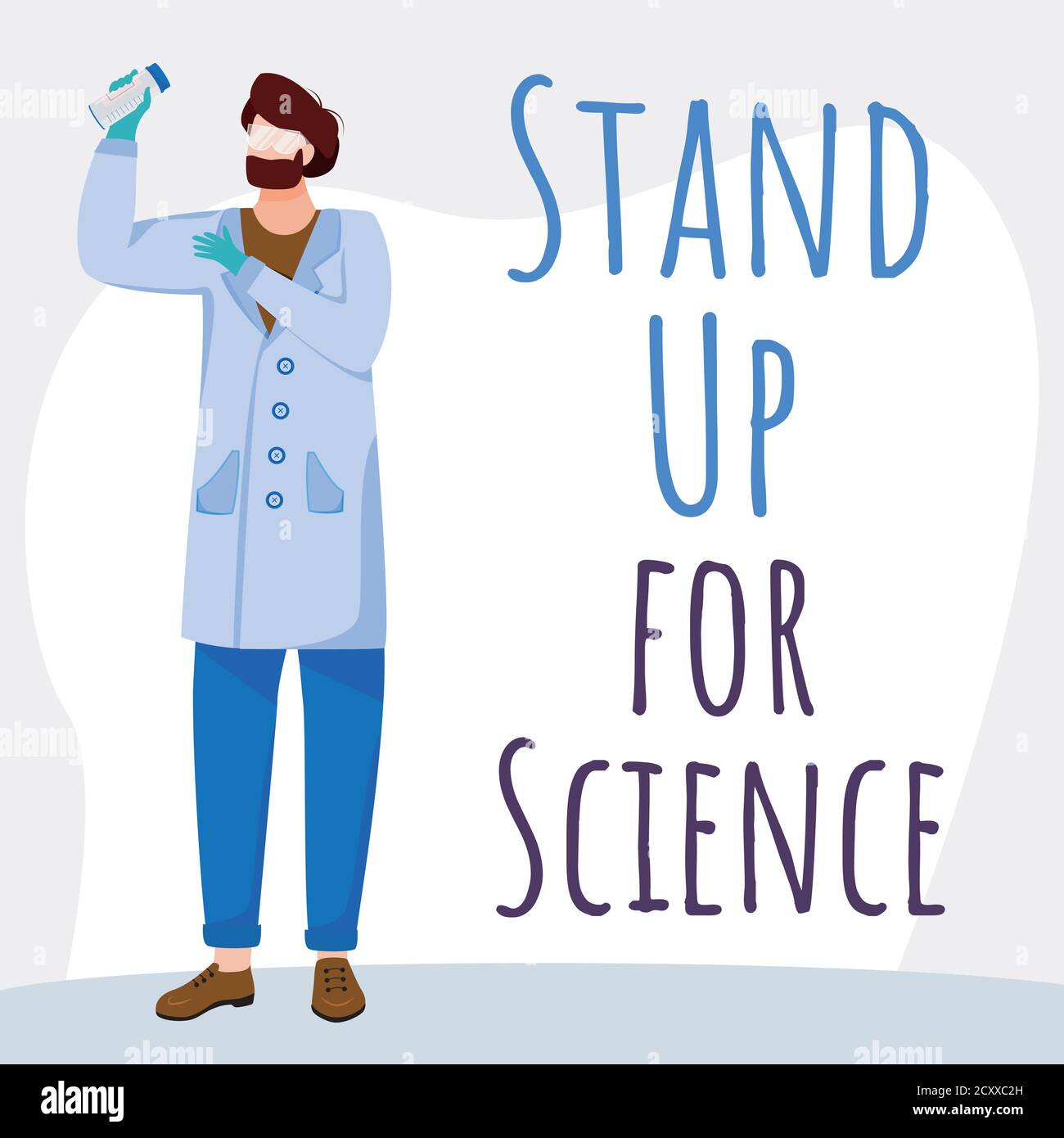 Stand up for science social media post mockup Stock Vector Image & Art ...