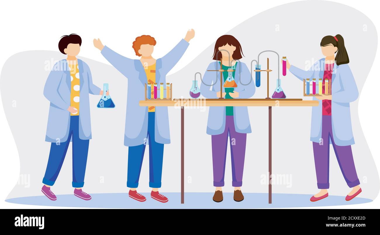Science lesson flat vector illustration Stock Vector Image & Art - Alamy