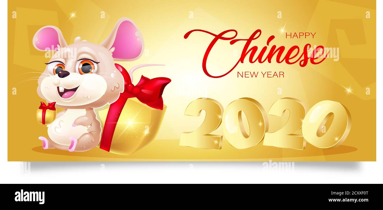 Happy Chinese New Year banner cartoon template Stock Vector Image & Art ...