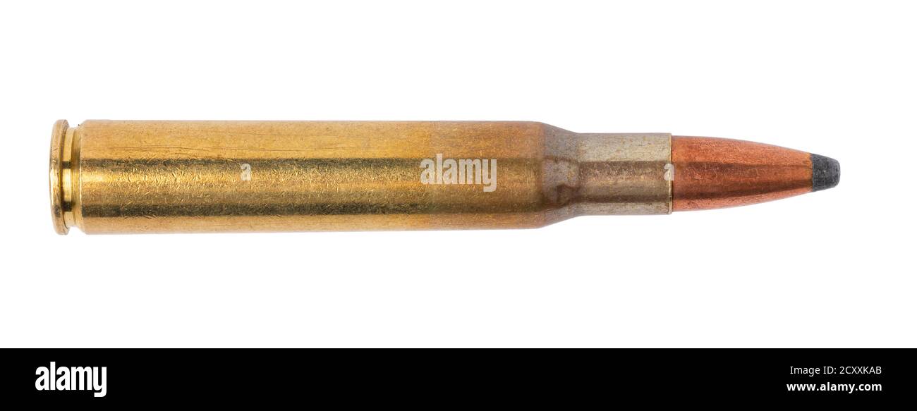 Metal cartridges isolated on white background close up Stock Photo - Alamy