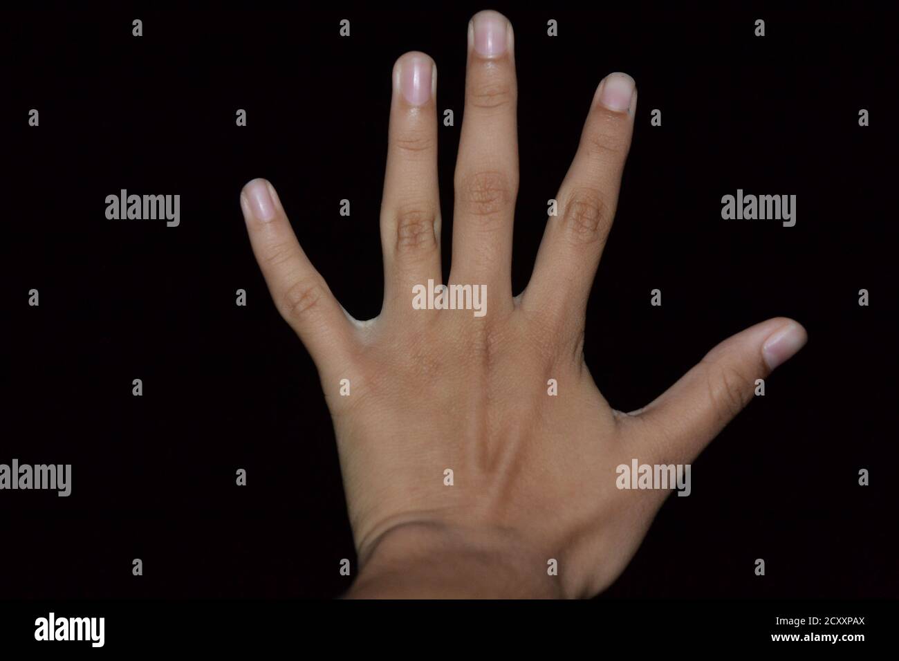 Different hand gestures. Human hands with different objects caring and ...