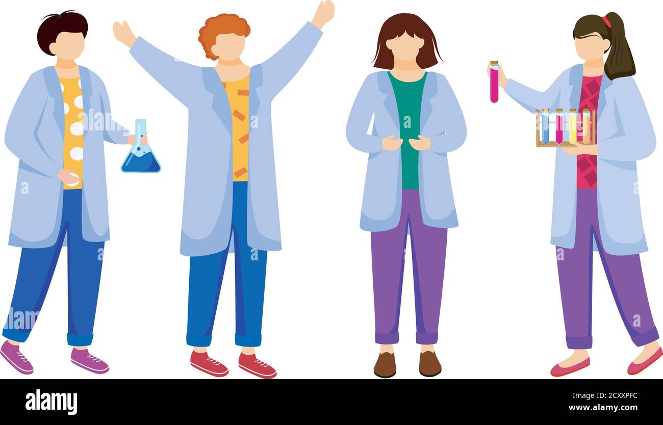 Students in laboratory experiment Cut Out Stock Images & Pictures - Alamy