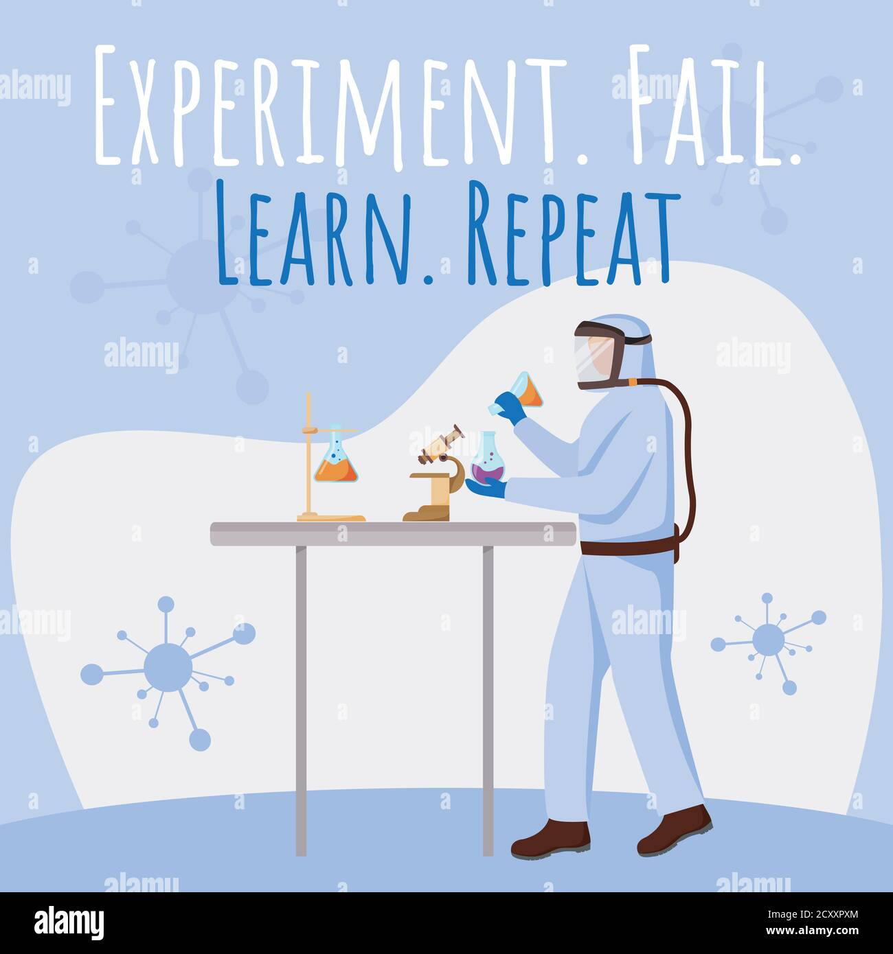 Experiment, fail, learn and repeat social media post mockup Stock ...