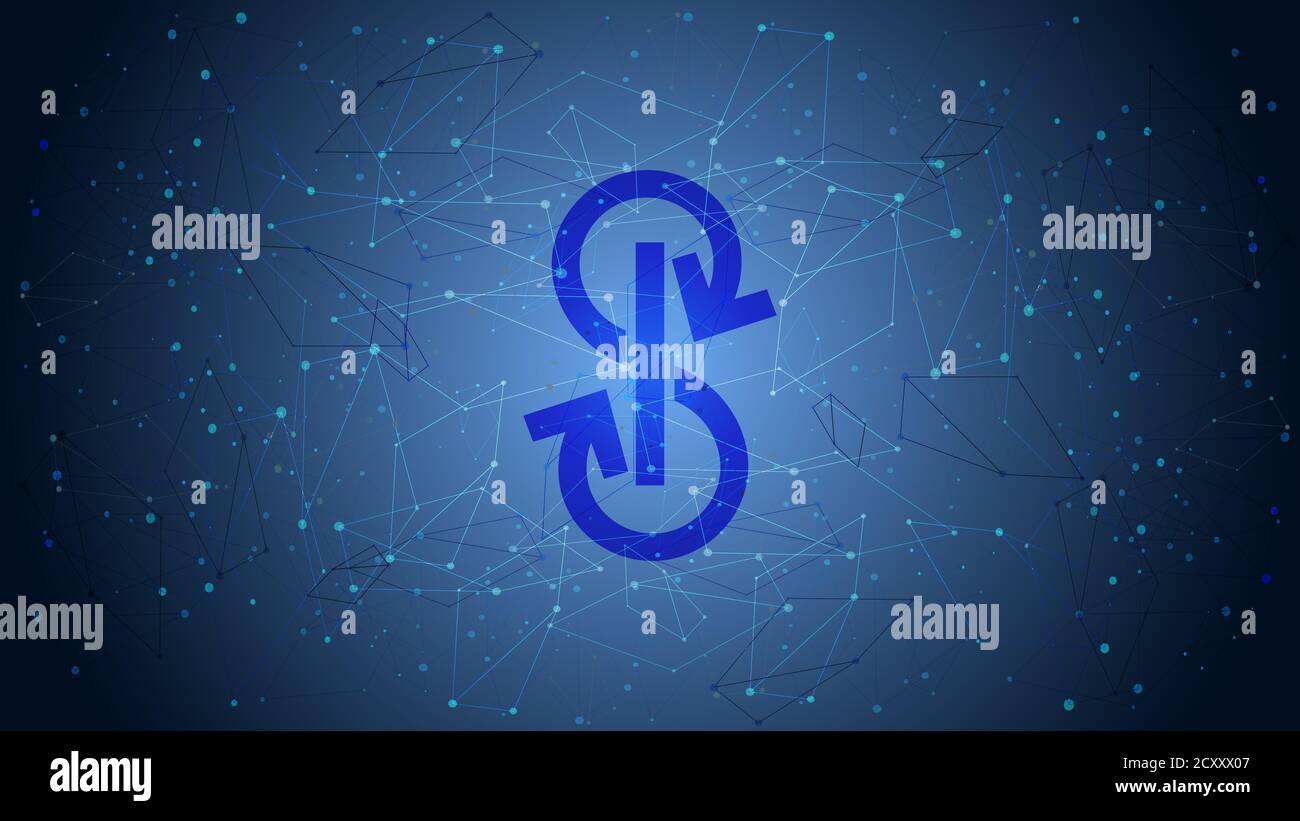 Yearn.finance YFI token symbol of the DeFi project cryptocurrency theme ...