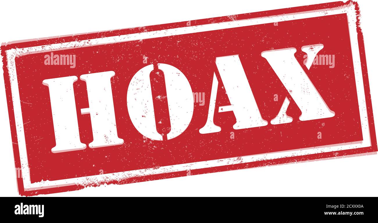 red grungy HOAX label or stamp isolated on white background vector ...