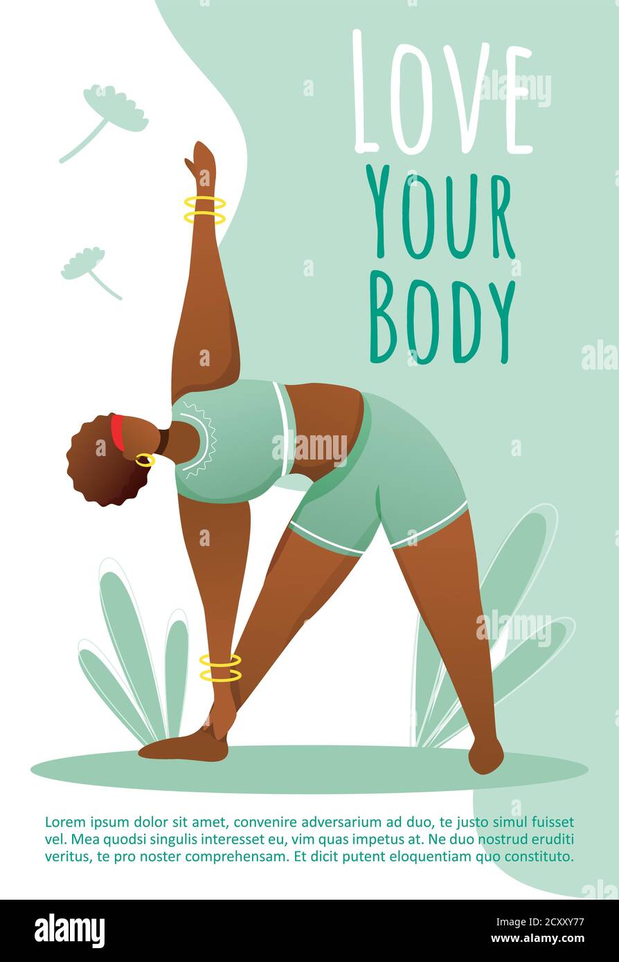 Love your body brochure template Stock Vector Image & Art - Alamy