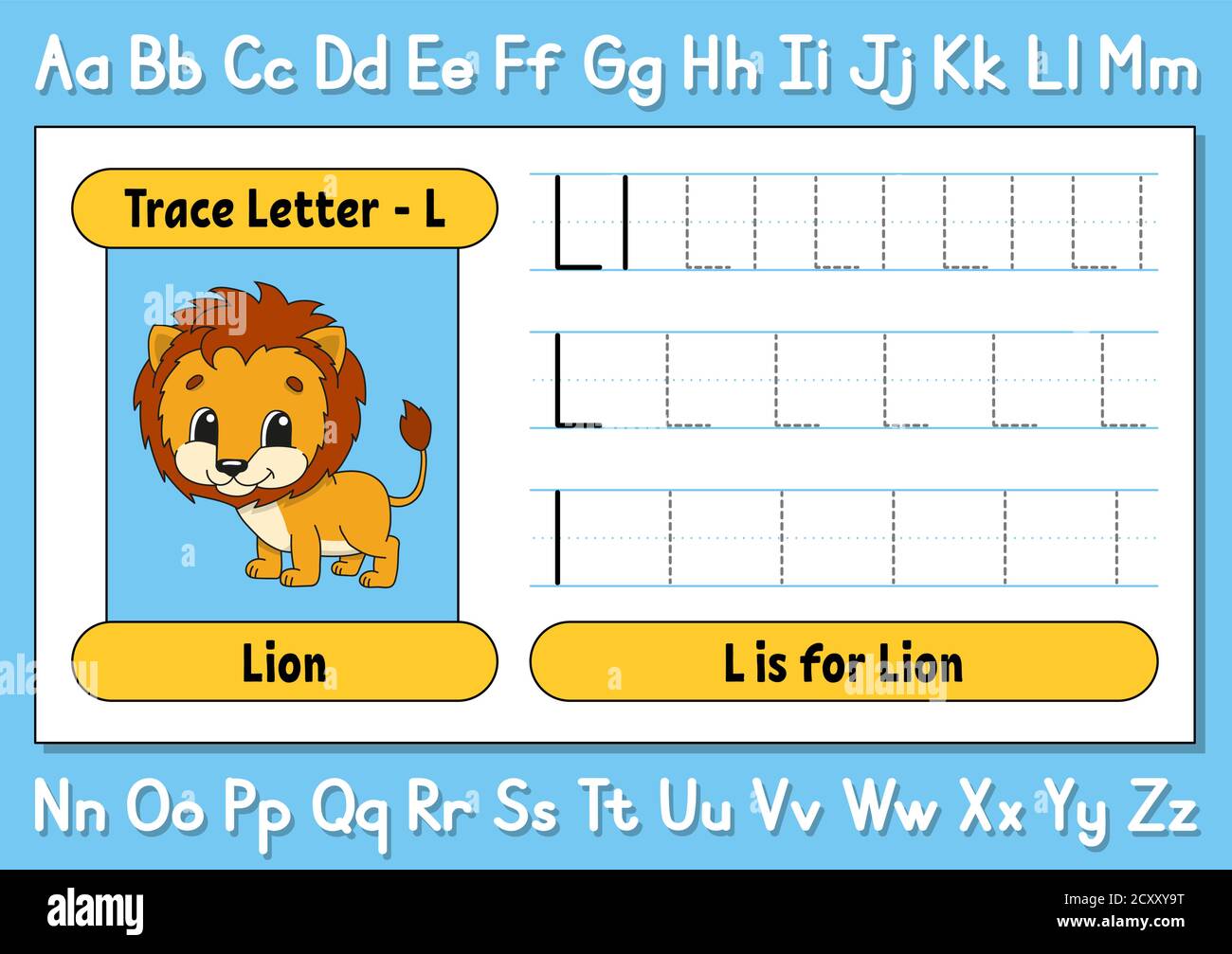 Trace letters. Writing practice. Tracing worksheet for kids. Learn ...