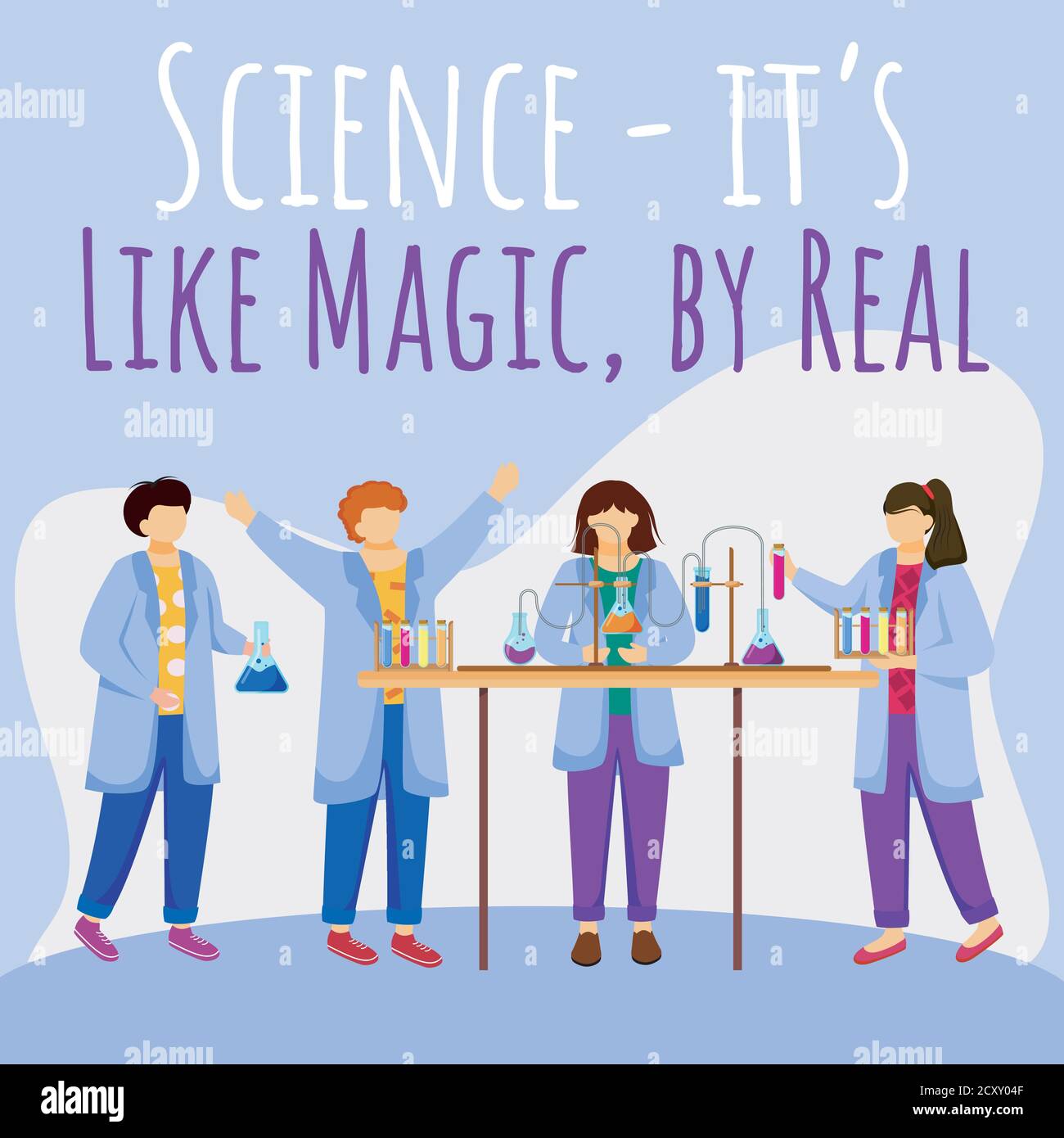 Science is like magic but real social media post mockup Stock Vector ...