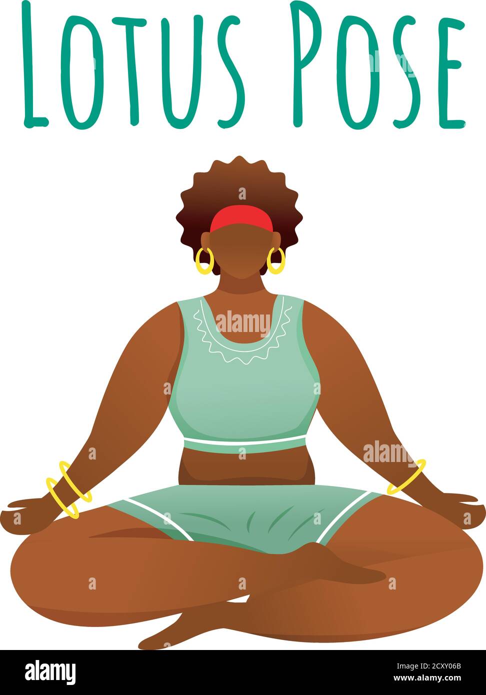 Padmasana lotus pose Stock Vector Images - Alamy