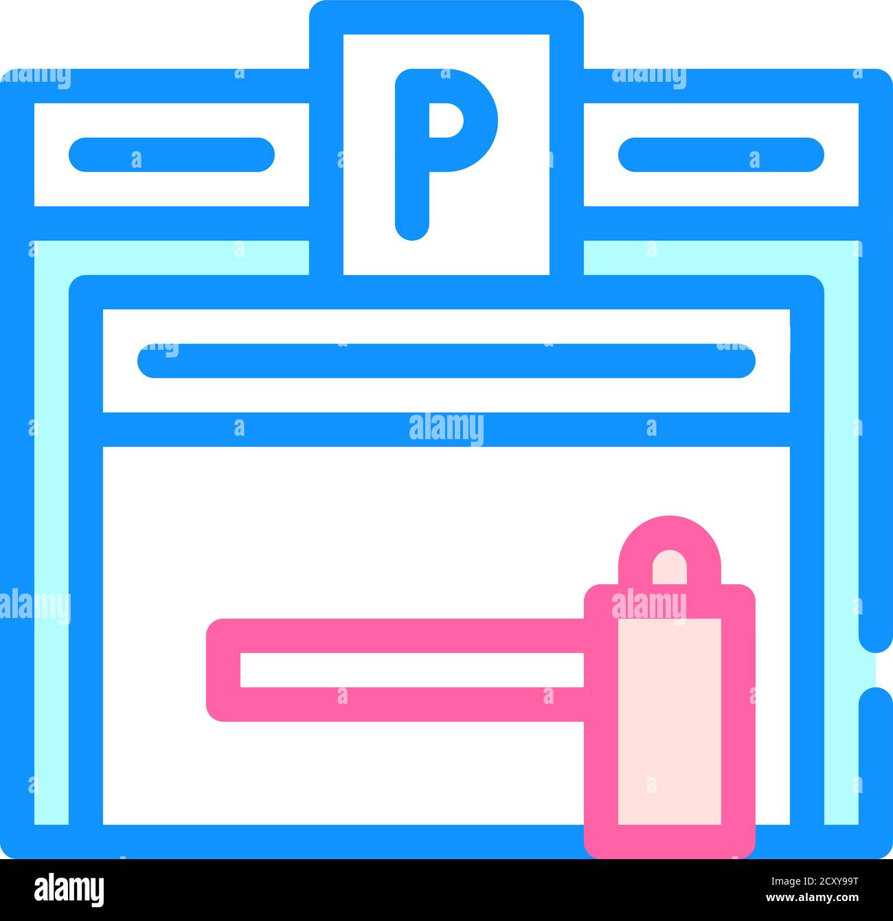parking building color icon vector flat illustration Stock Vector Image ...