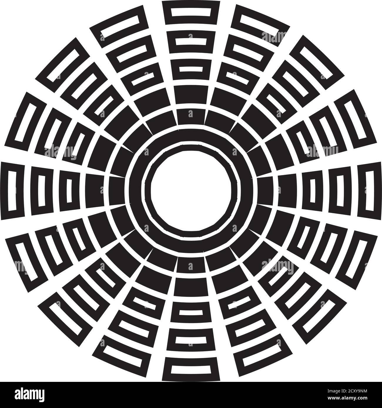 circle with sound waves icon over white background, vector illustration ...