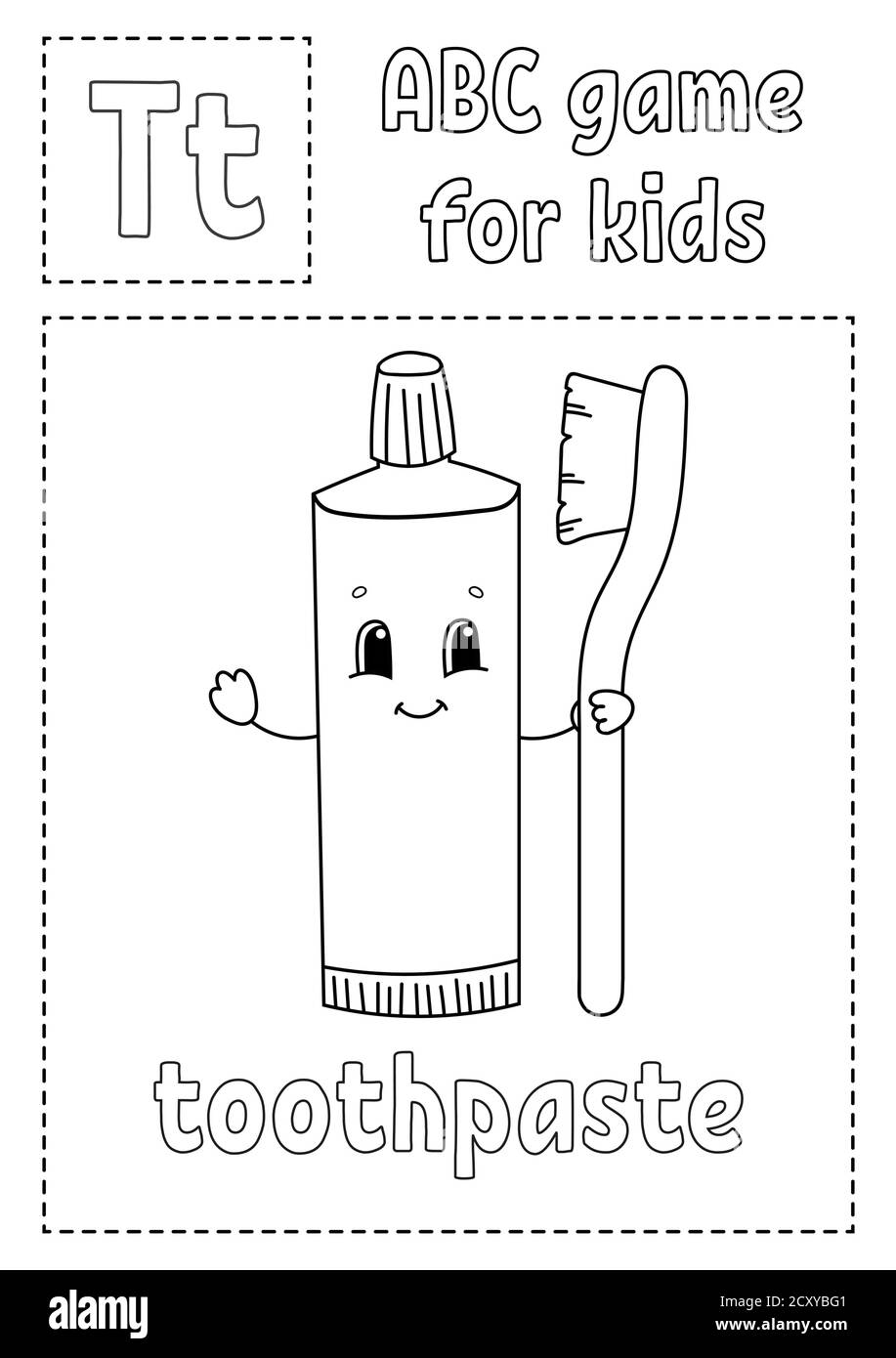 Toothpaste Coloring Page