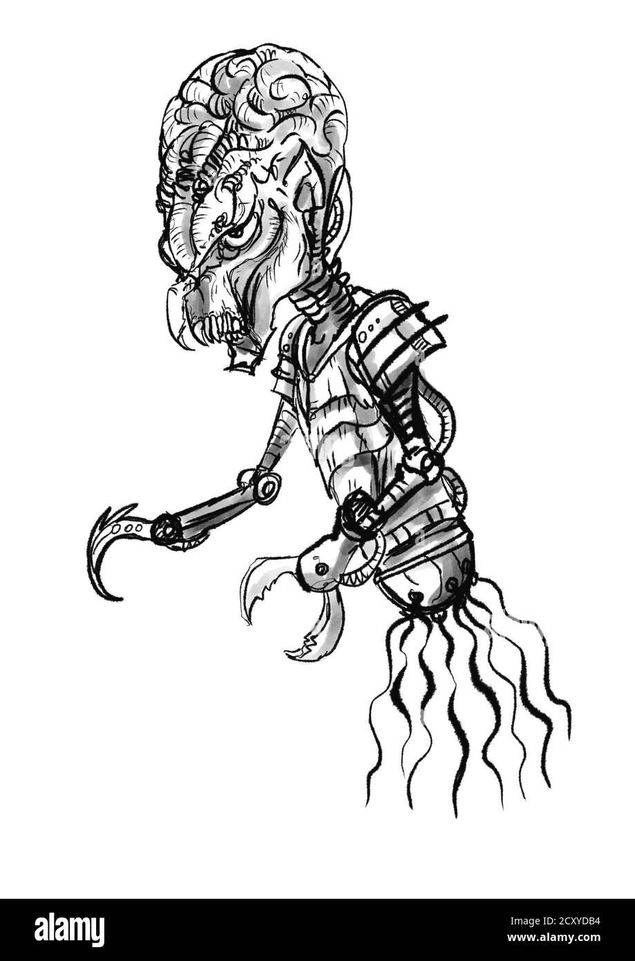alien monster illustration Stock Photo - Alamy