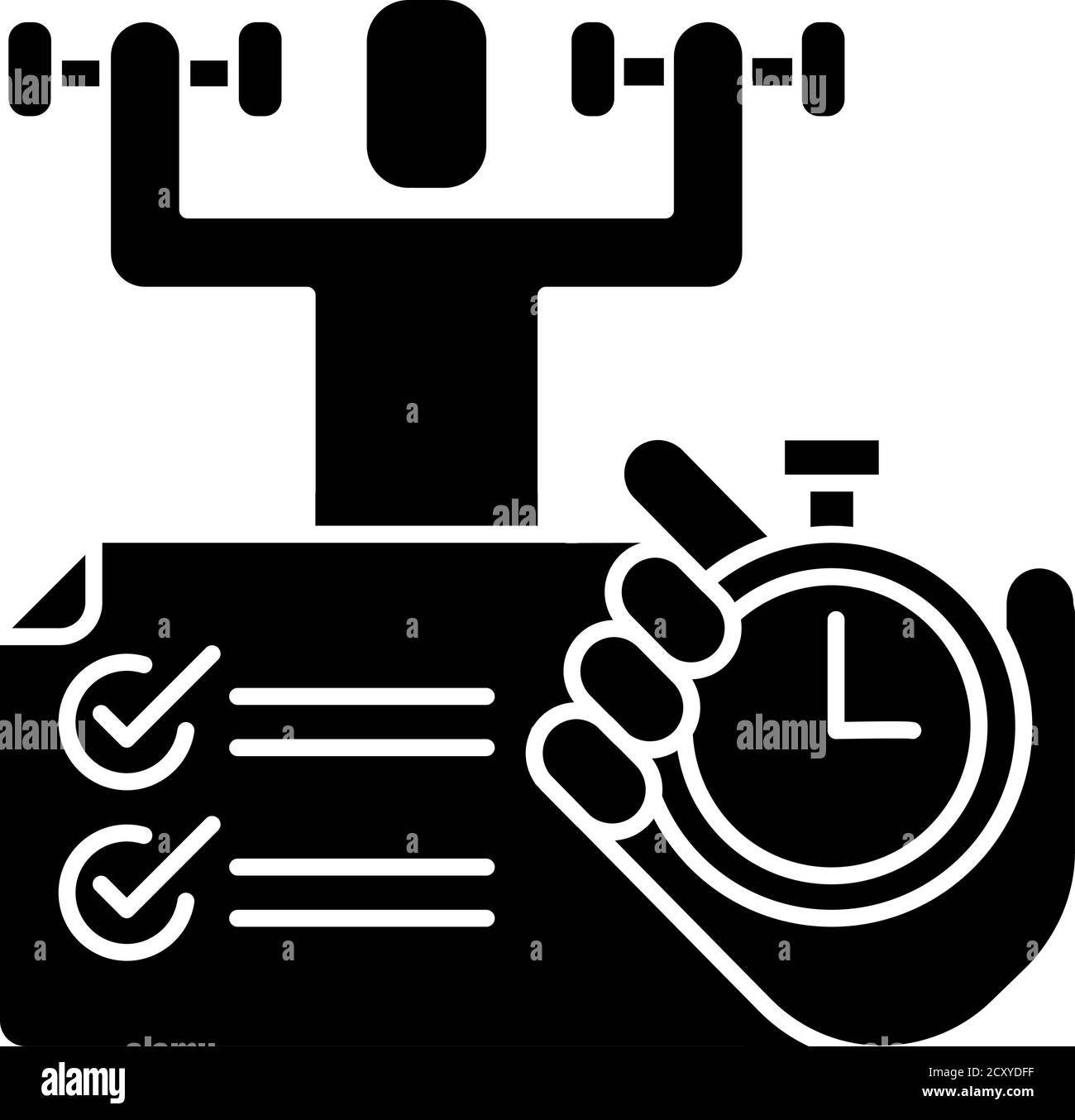 Physical abilities test black glyph icon Stock Vector Image & Art - Alamy