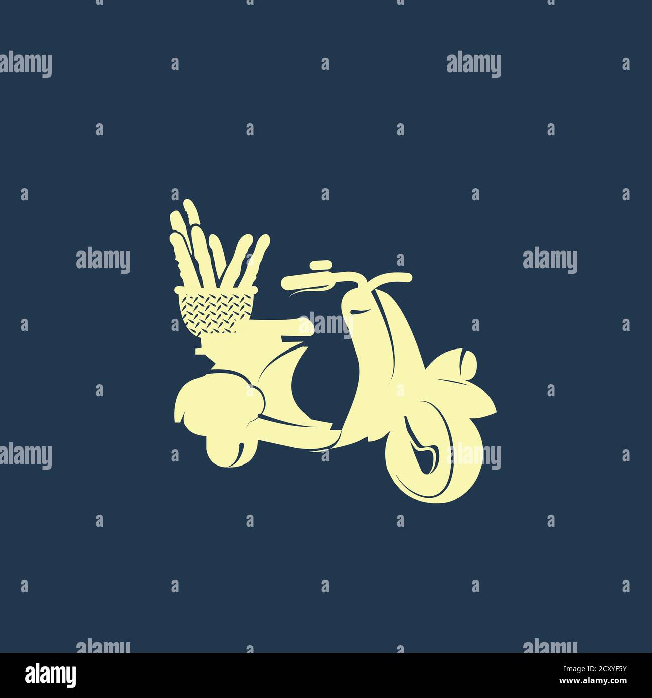 Vespa vector illustration. Scooter icon. Scooter logo. Vector Stock ...