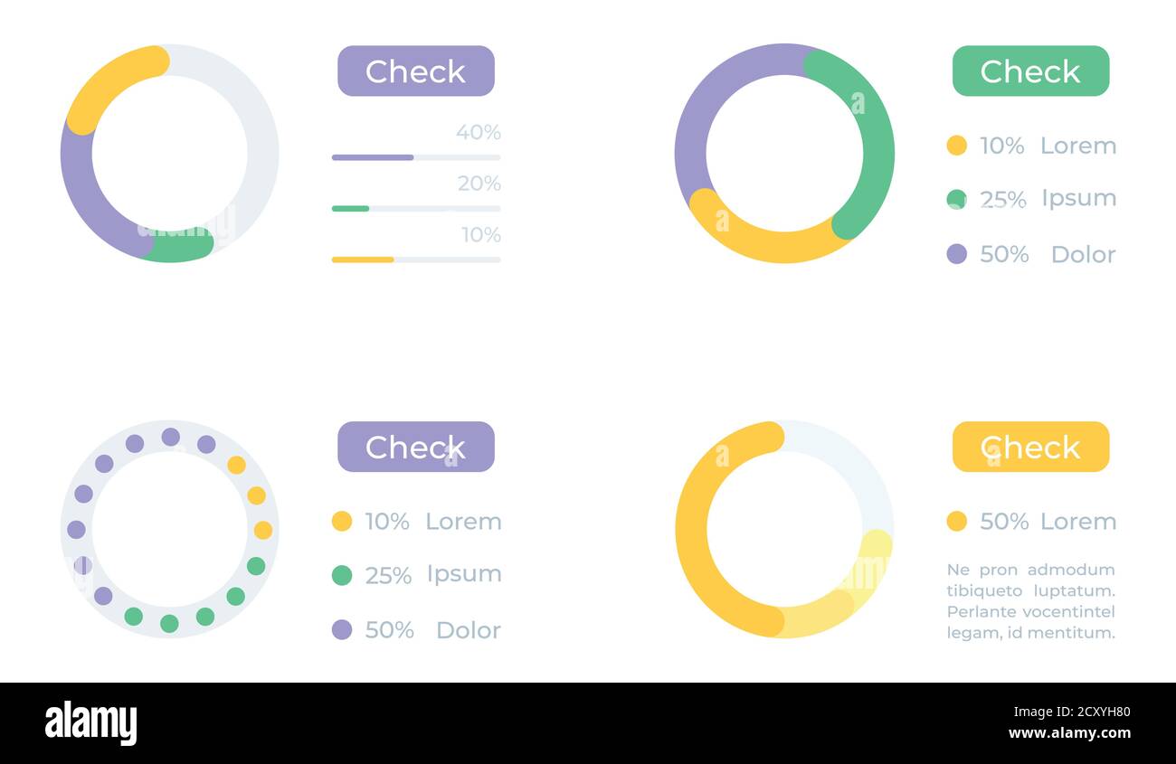 Data analysis pie chart interface Cut Out Stock Images & Pictures - Alamy