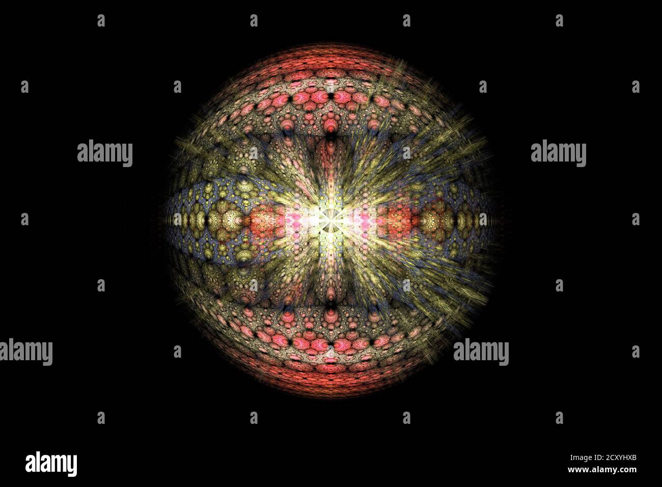 Yellow fractal render wallpaper backdrop cover Stock Photo - Alamy