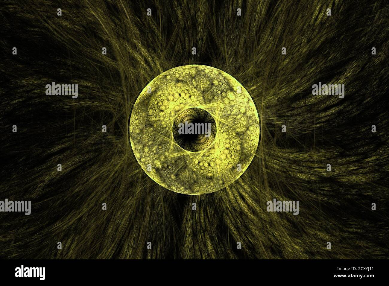 Yellow fractal render wallpaper backdrop cover Stock Photo - Alamy