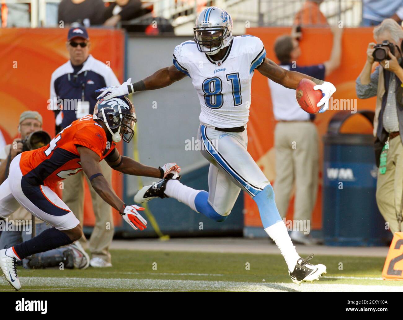 Detroit lions calvin johnson touchdown hi-res stock photography and ...