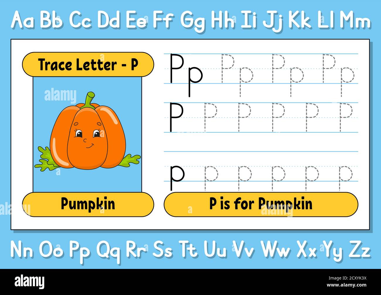 Trace letters. Writing practice. Tracing worksheet for kids. Learn ...