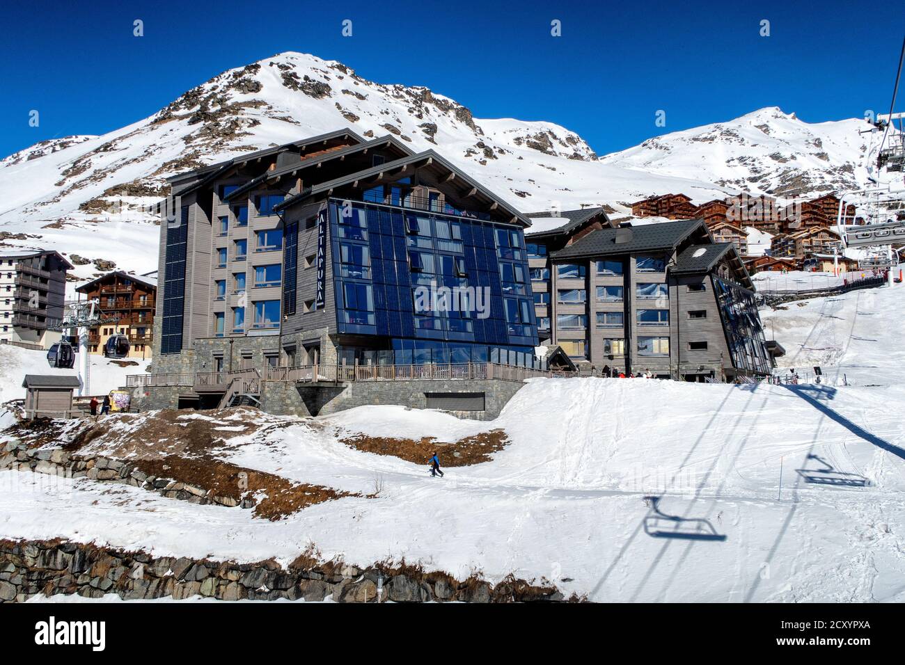 Altapura Hotel, Val Thorens, France Stock Photo - Alamy