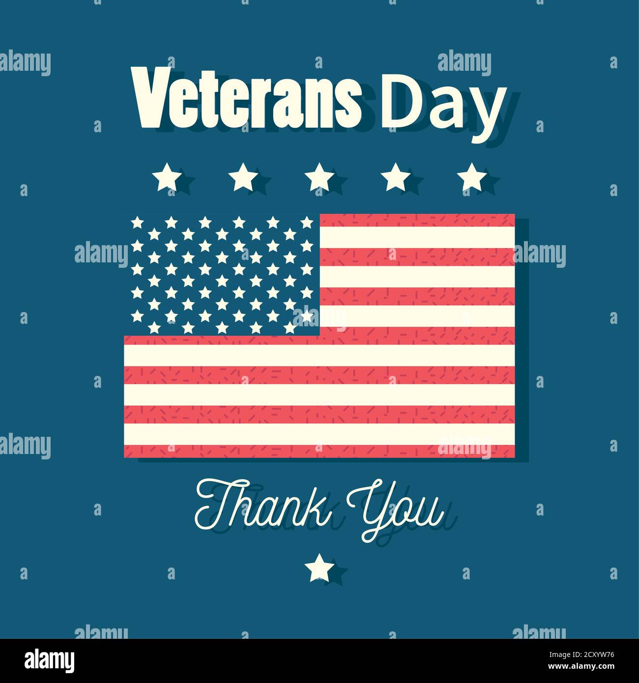 happy veterans day, thank you card american flag patriotism vector ...