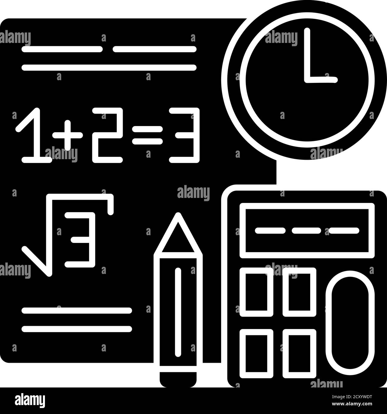 Computational exam black glyph icon Stock Vector Image & Art - Alamy