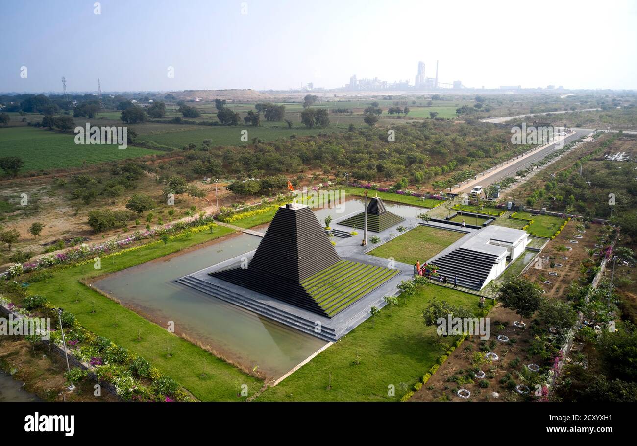 Drone View from above. Balaji Temple, Andhra Pradesh, India. Architect ...