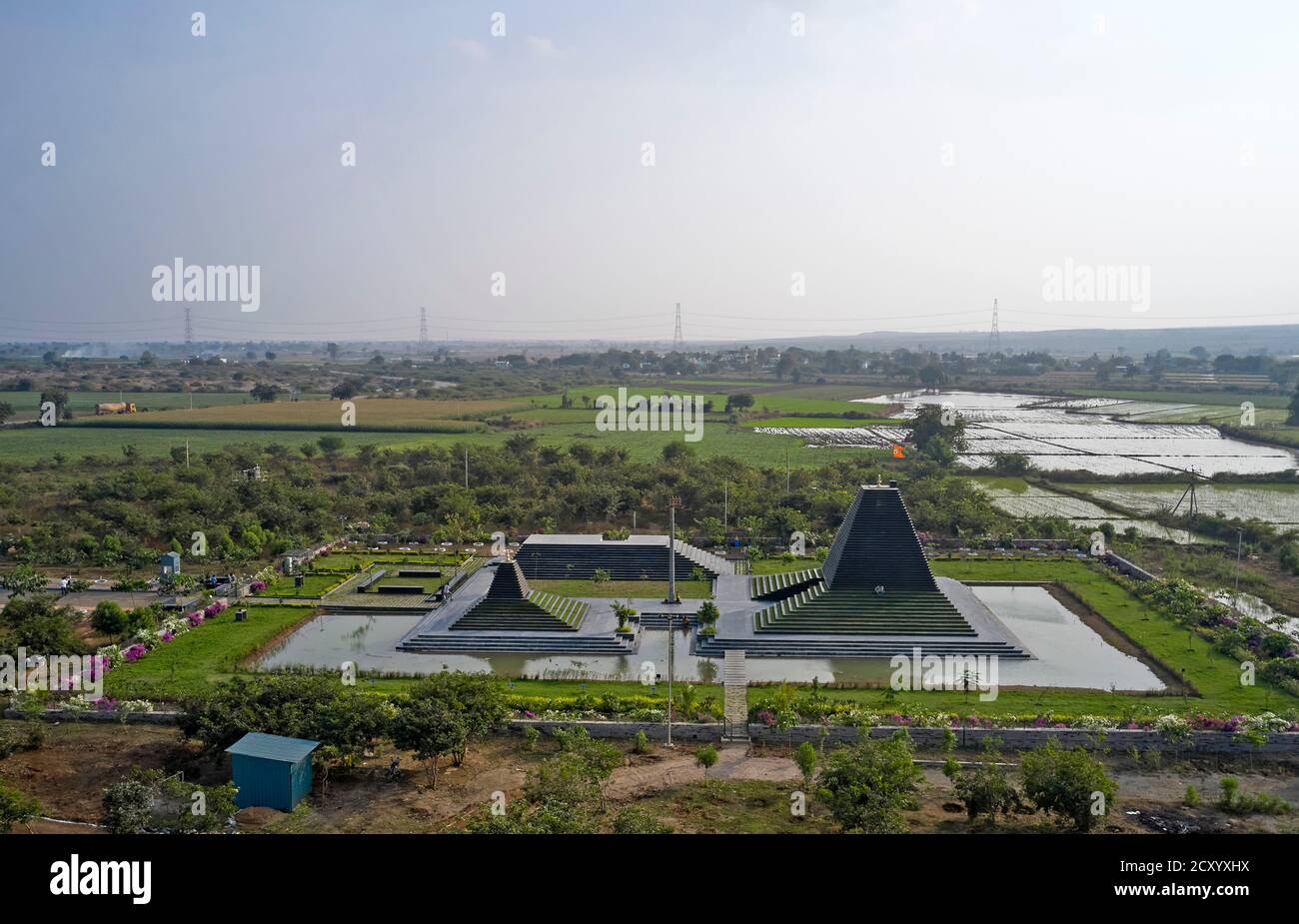 Distant Drone View. Balaji Temple, Andhra Pradesh, India. Architect ...