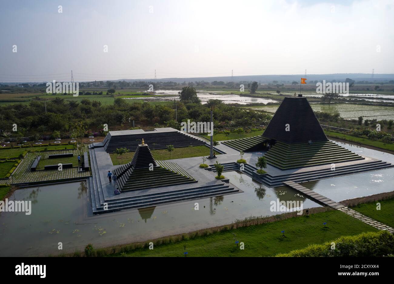 Distant Drone View. Balaji Temple, Andhra Pradesh, India. Architect ...