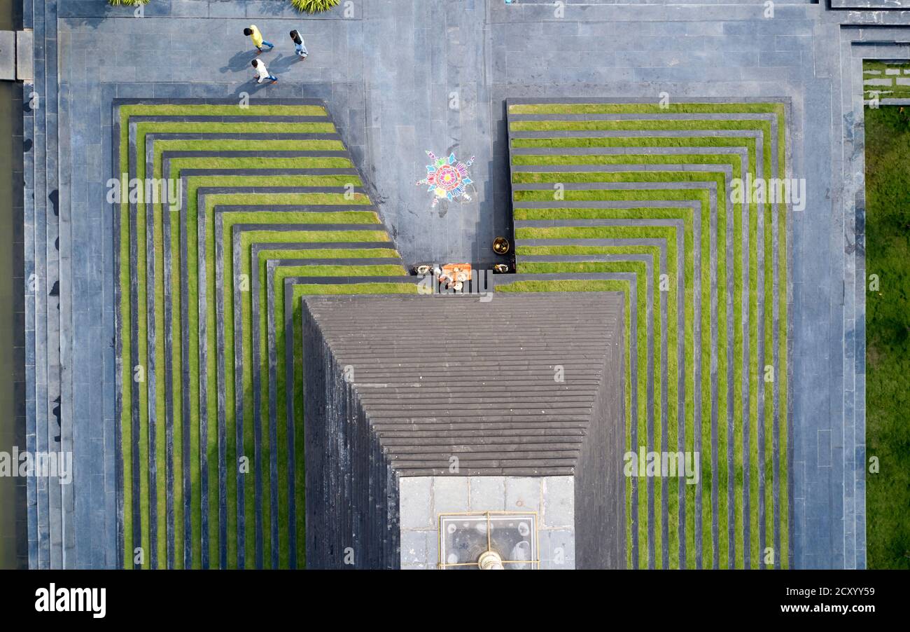 Drone View from above. Balaji Temple, Andhra Pradesh, India. Architect ...