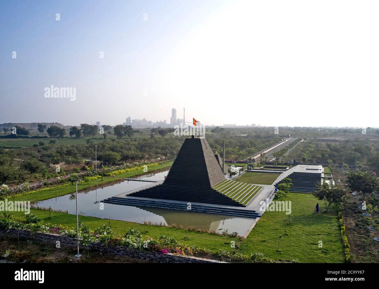 Distant Drone View. Balaji Temple, Andhra Pradesh, India. Architect ...