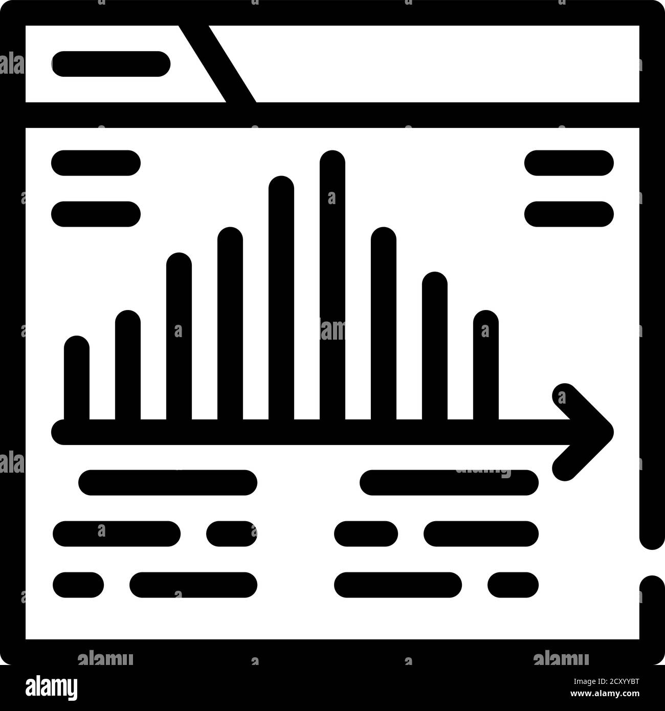 marketing infographic report line icon vector illustration Stock Vector ...