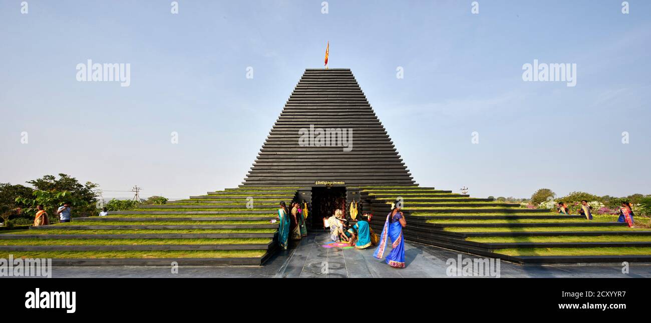 Overall View with local villagers. Balaji Temple, Andhra Pradesh, India ...