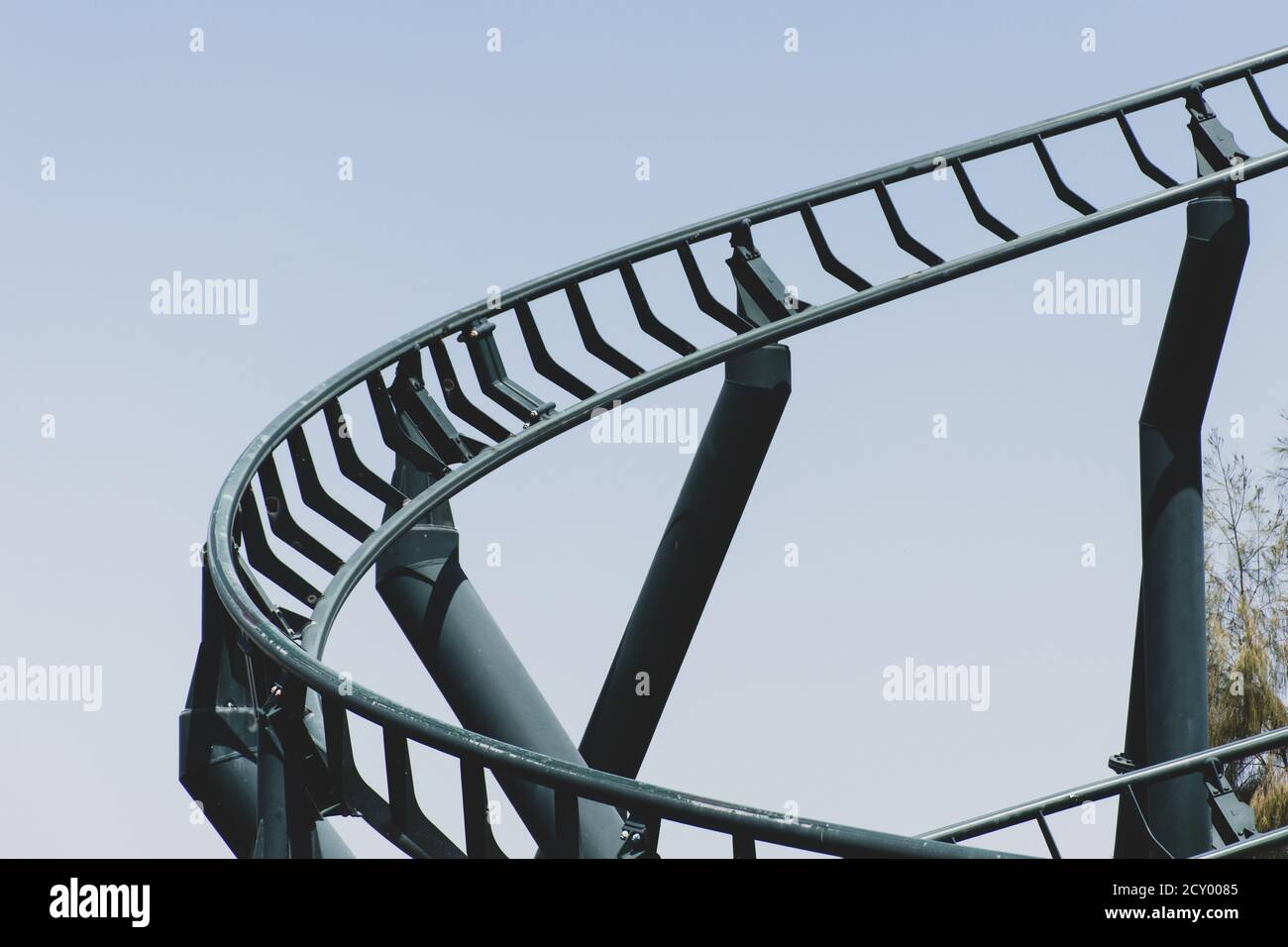 Roller Coaster Track Side View