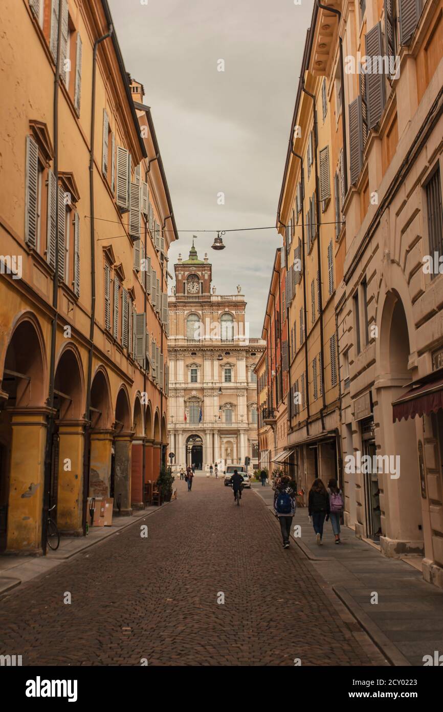 Piazza Roma in Modena city, Italy 2 Stock Photo - Alamy