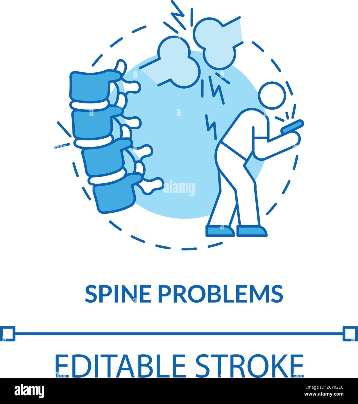 Spine problems concept icon Stock Vector Image & Art - Alamy