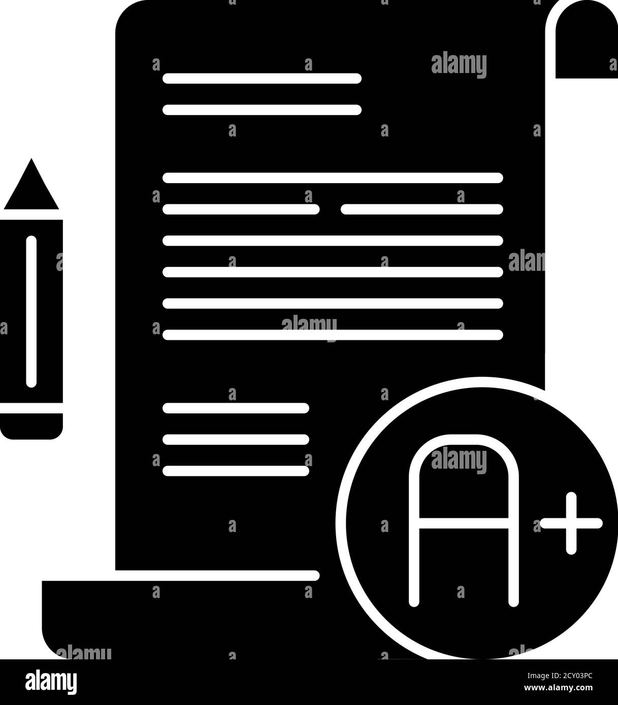 Essay examination black glyph icon Stock Vector Image & Art - Alamy