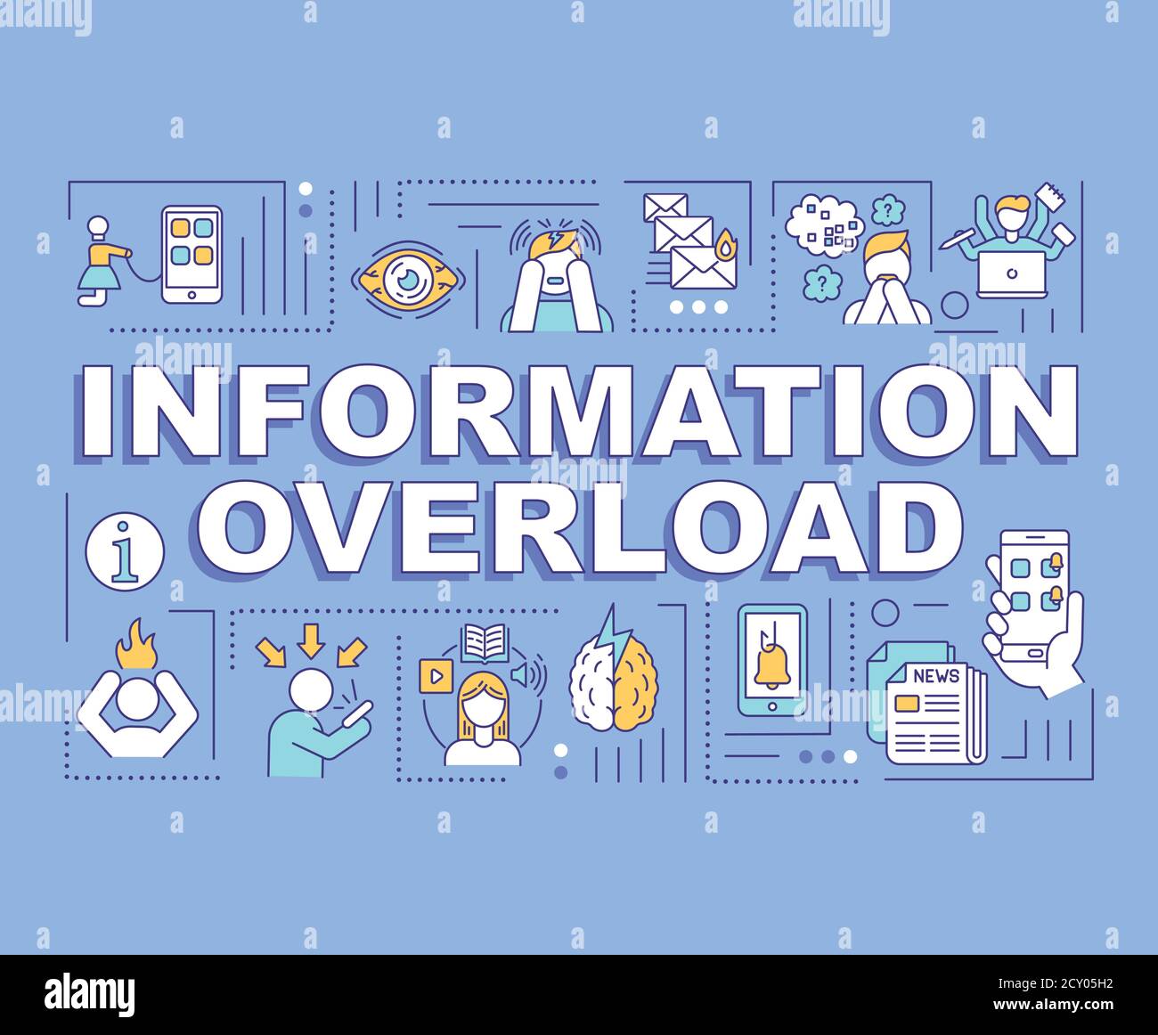 Information overload word concepts banner Stock Vector Image & Art - Alamy