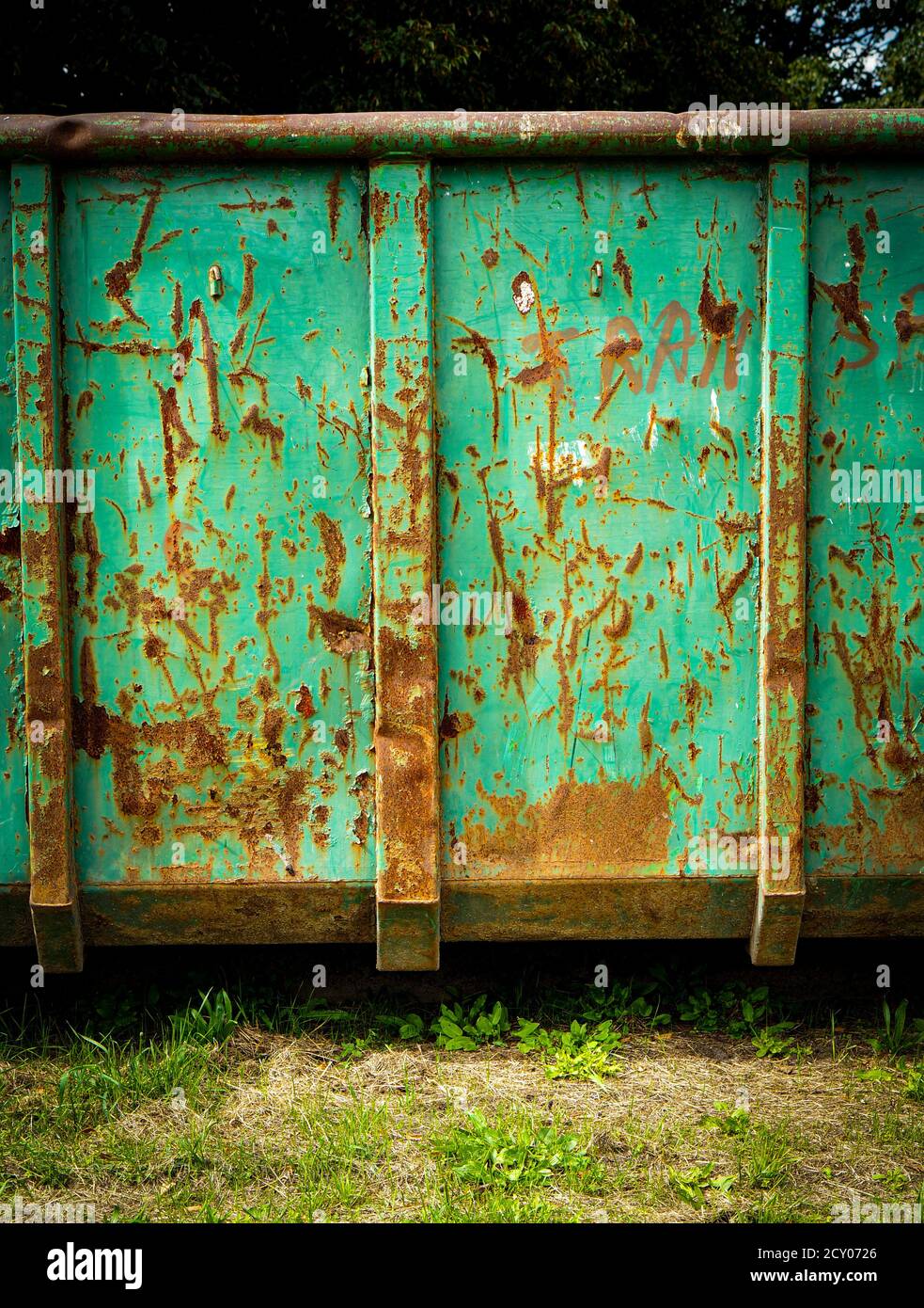 Vertical shot of a rusted metal gate Stock Photo - Alamy