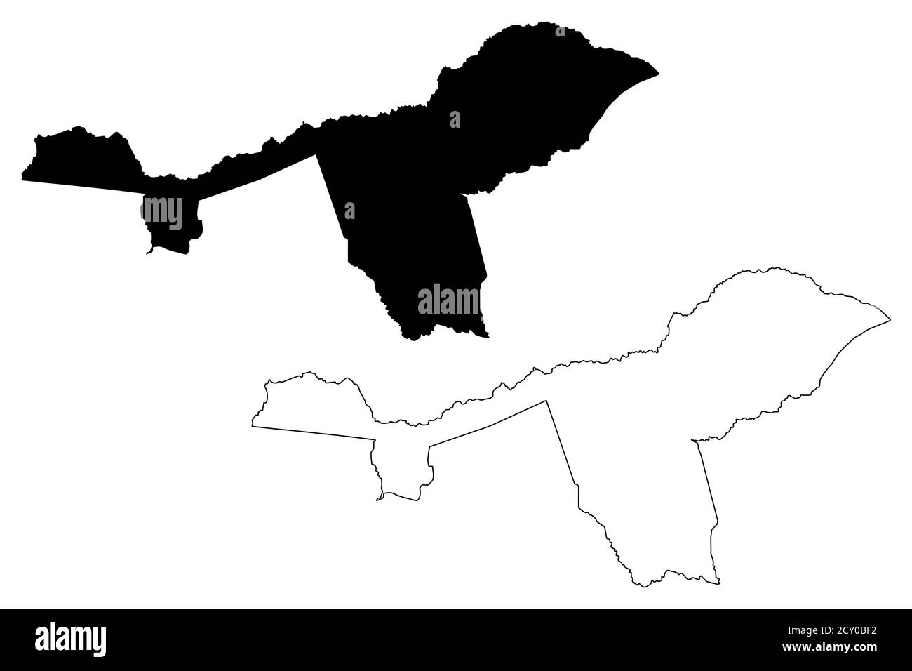 Isiolo County (Republic of Kenya, Eastern Province) map vector ...