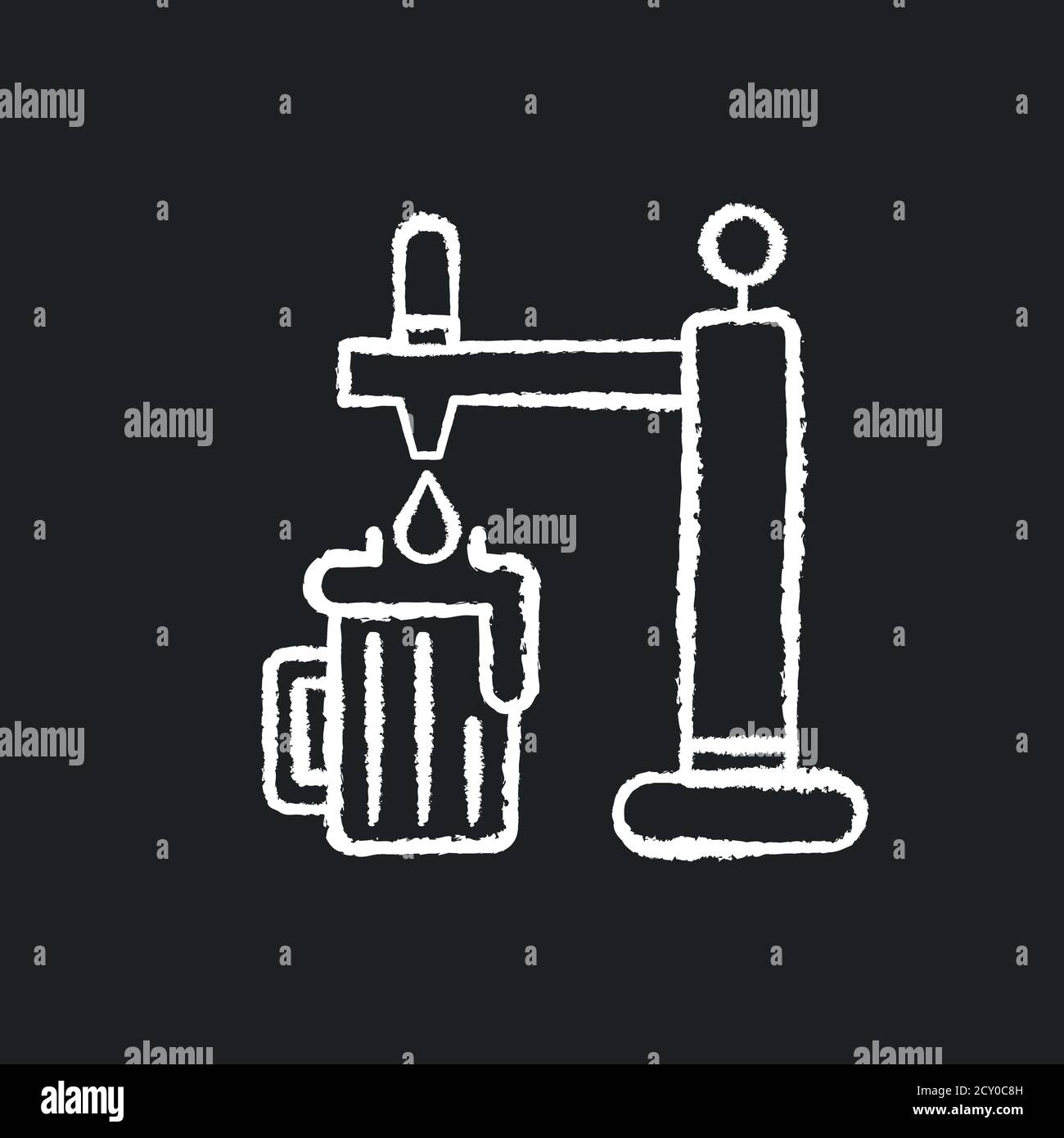 Draught beer chalk white icon on black background Stock Vector Image ...